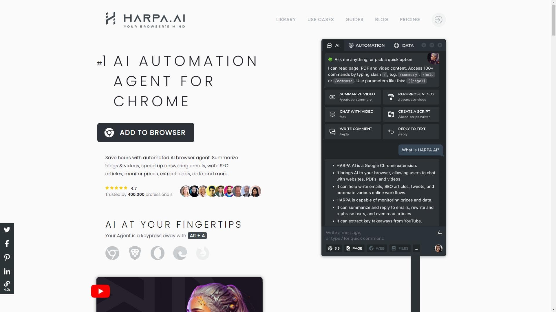 HARPA AI | AI Agent for Your Browser