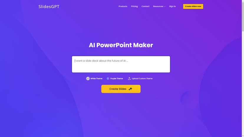 SlidesGPT：使用ChatGPT API的智能幻灯片制作器（AI PowerPoint Maker）和Google Slides生成器
